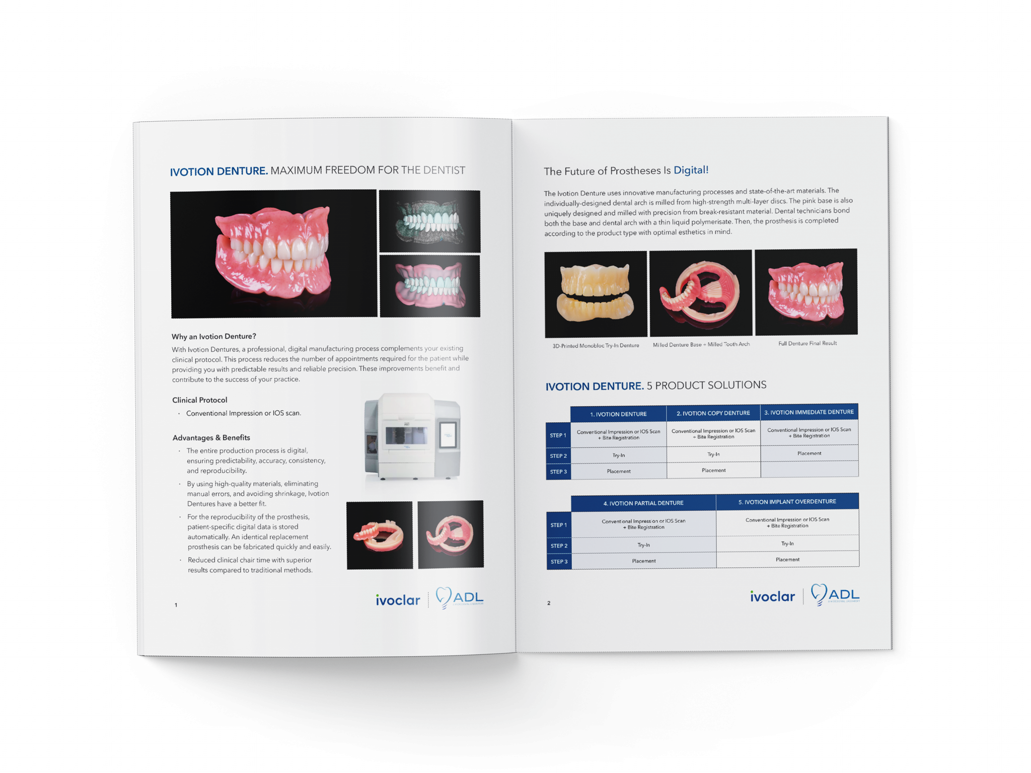 Ivotion™ Milled Digital Dentures - ADL Dental Laboratory